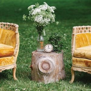 Repurpose Wed, Tree Stumps - Stylish Patina Home